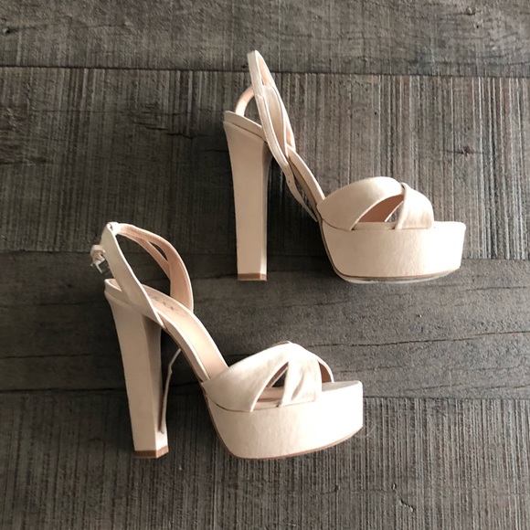 Nordstrom | Shoes | Beige Platform Heels In Perfect Conditions | Poshmark